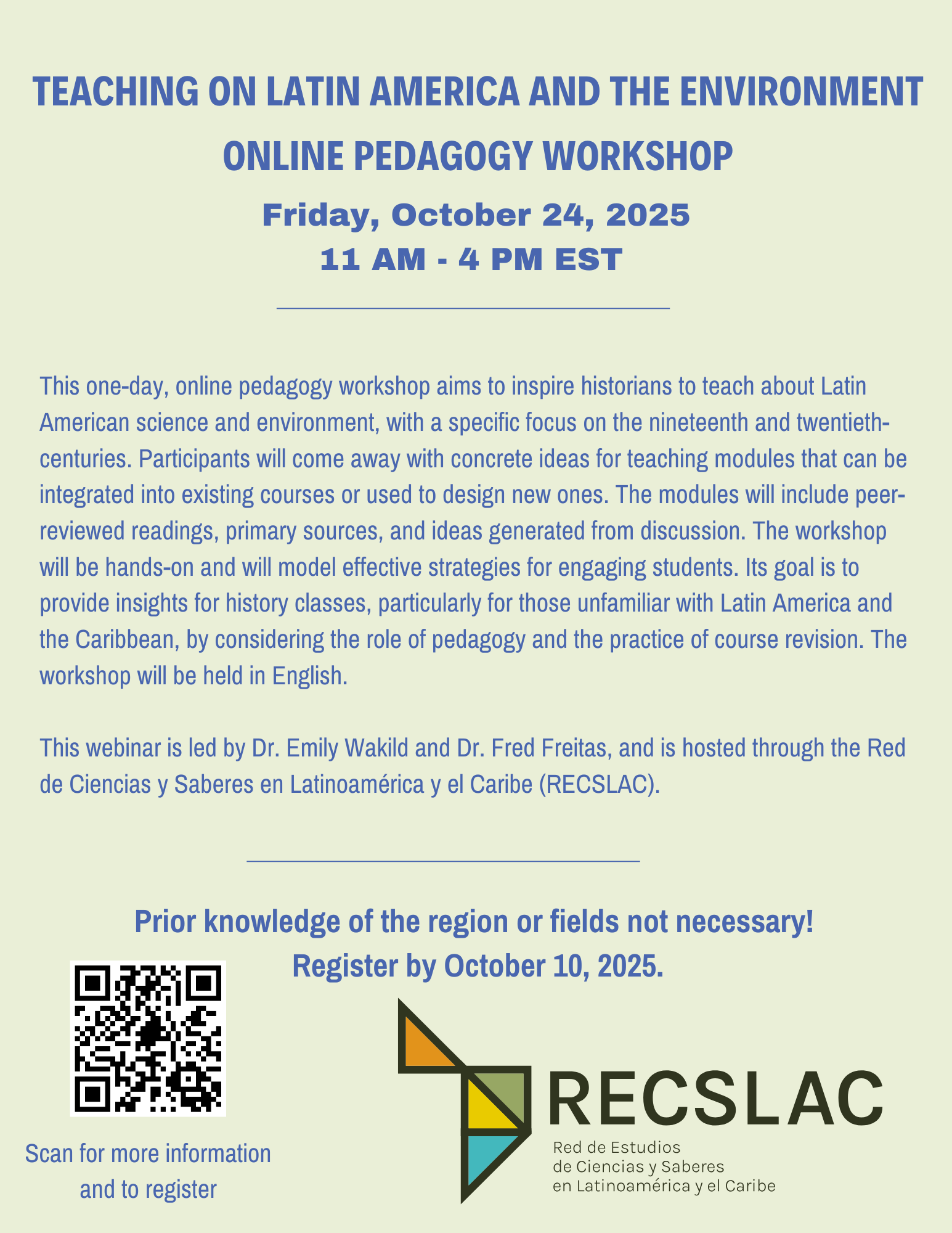 Teaching on Latin American Science and the Environment. Online Pedagogy ...